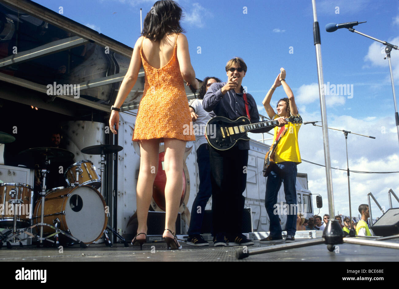 BBC Radio 1 One Roadshow. Chris Evans. Weston super mare. holly samos ...