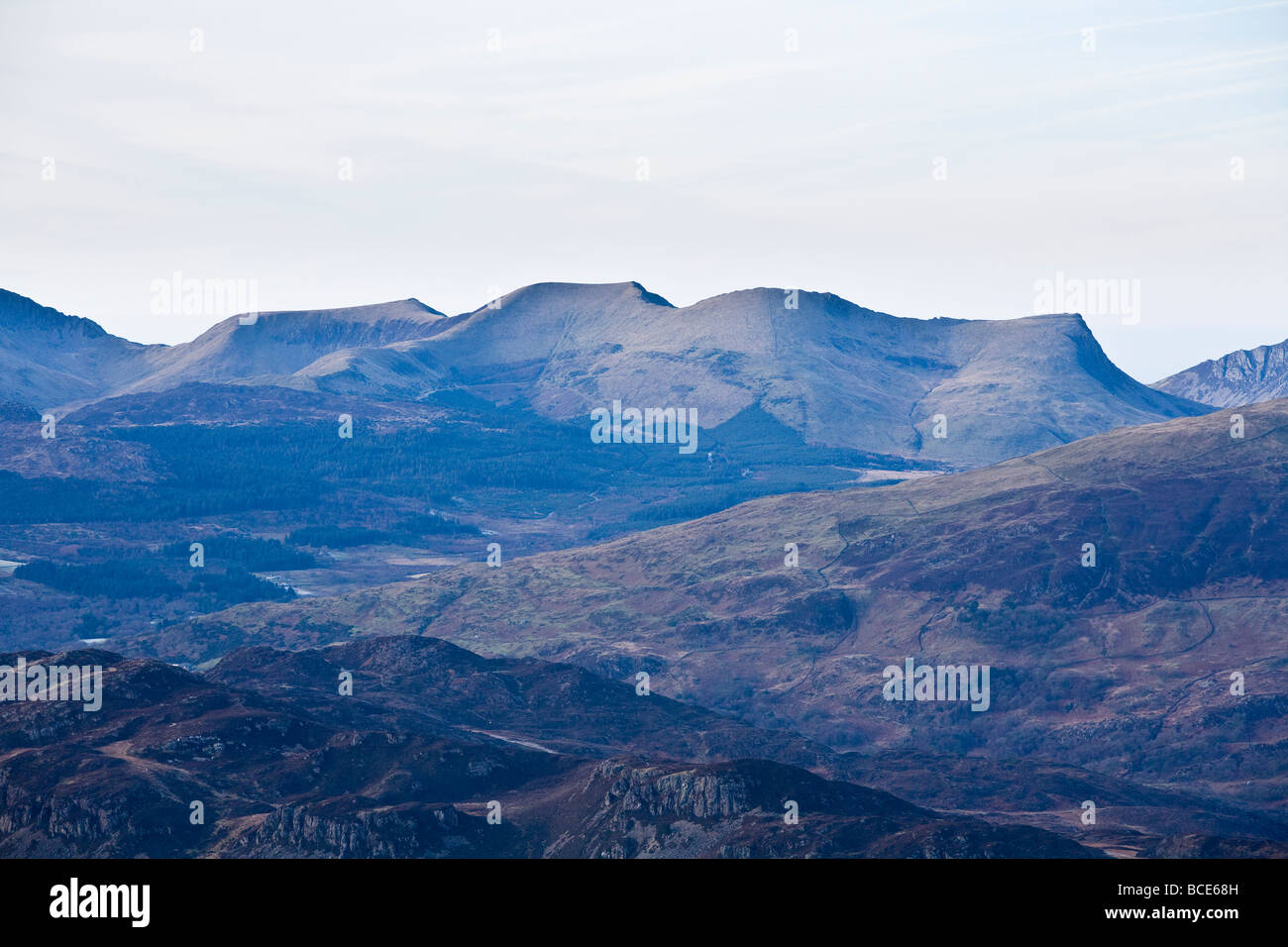The Shapely Nantille Ridge part of Eifionydd range seen from a distance ...
