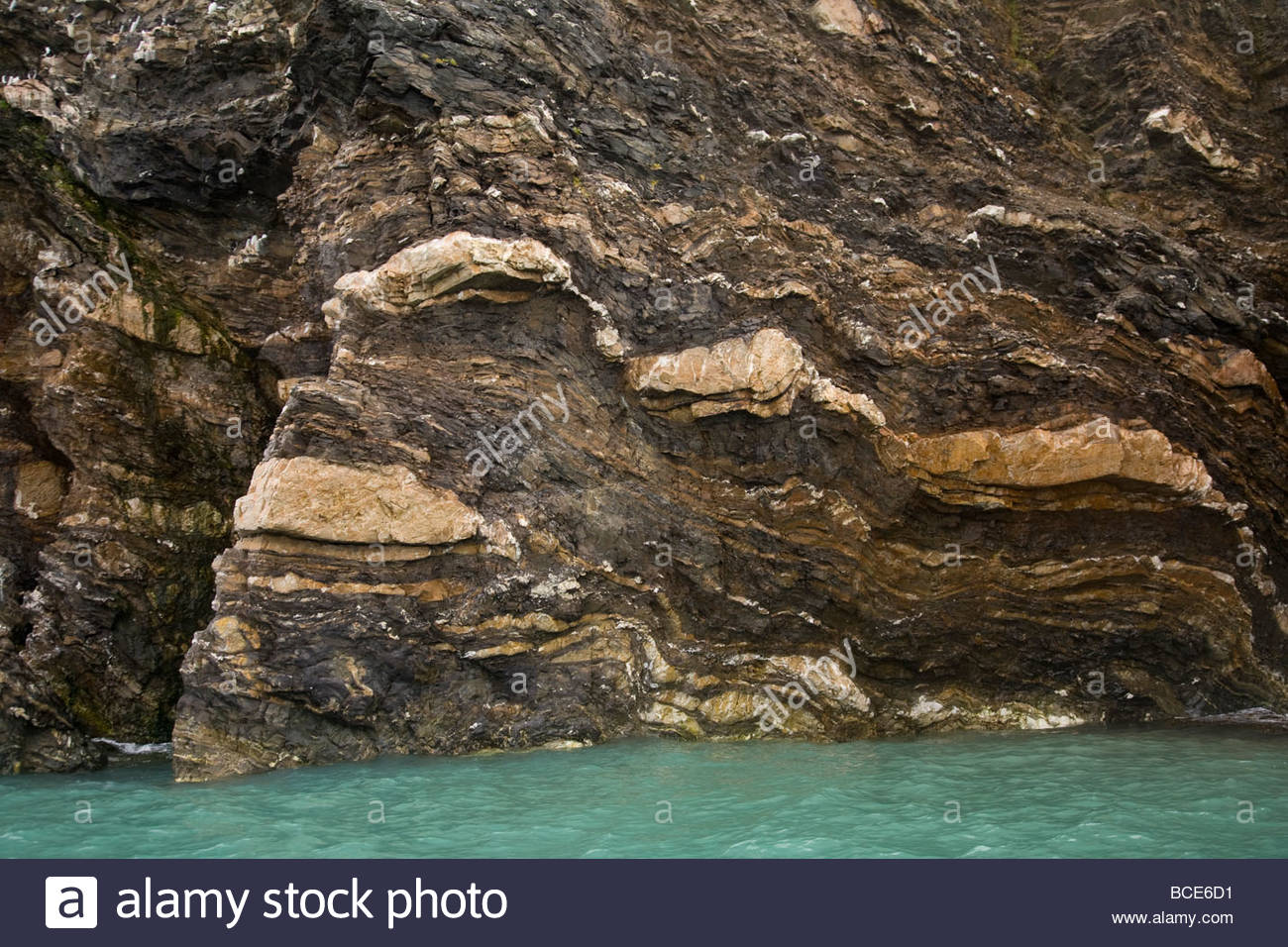 Metamorphic Rocks along the coast of Arctic Norway Stock Photo - Alamy