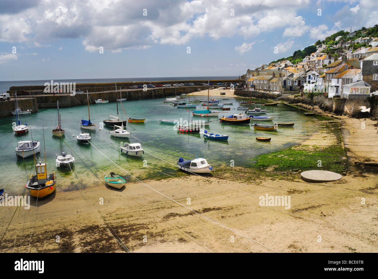 Small harbour at Mousehole, cornwall, England, UK Stock Photo - Alamy