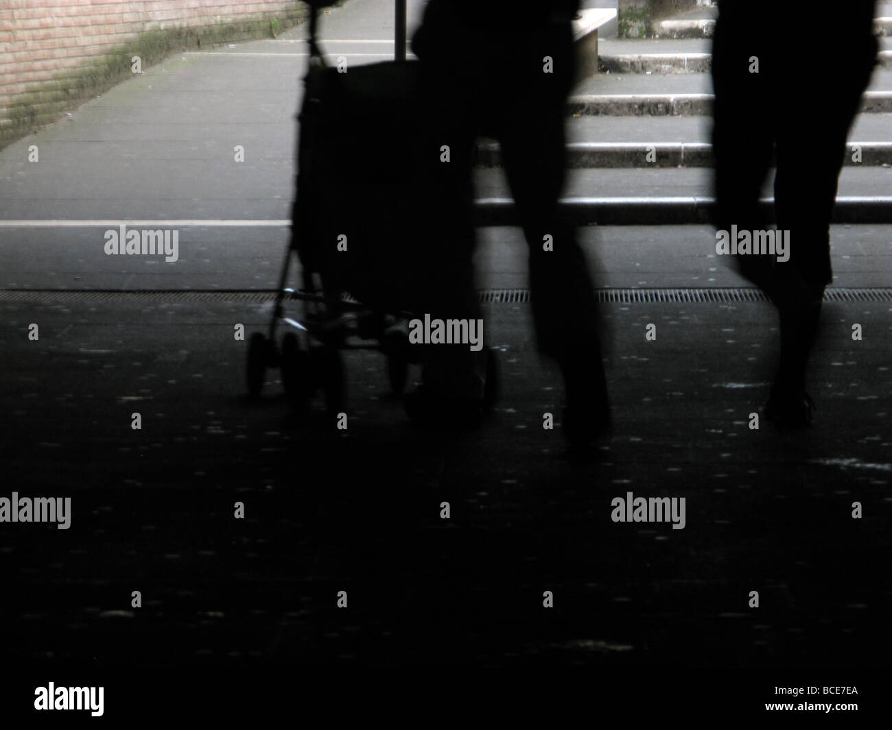 Man pushing buggy station hi-res stock photography and images - Alamy