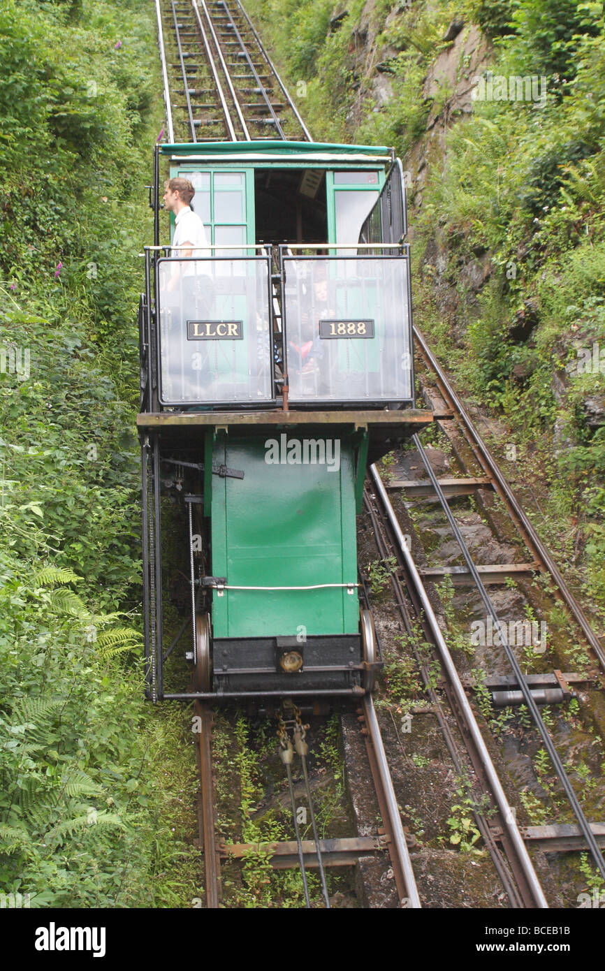 Lynton - Lynmouth Cliff Railway. The system is operated by water, and ...