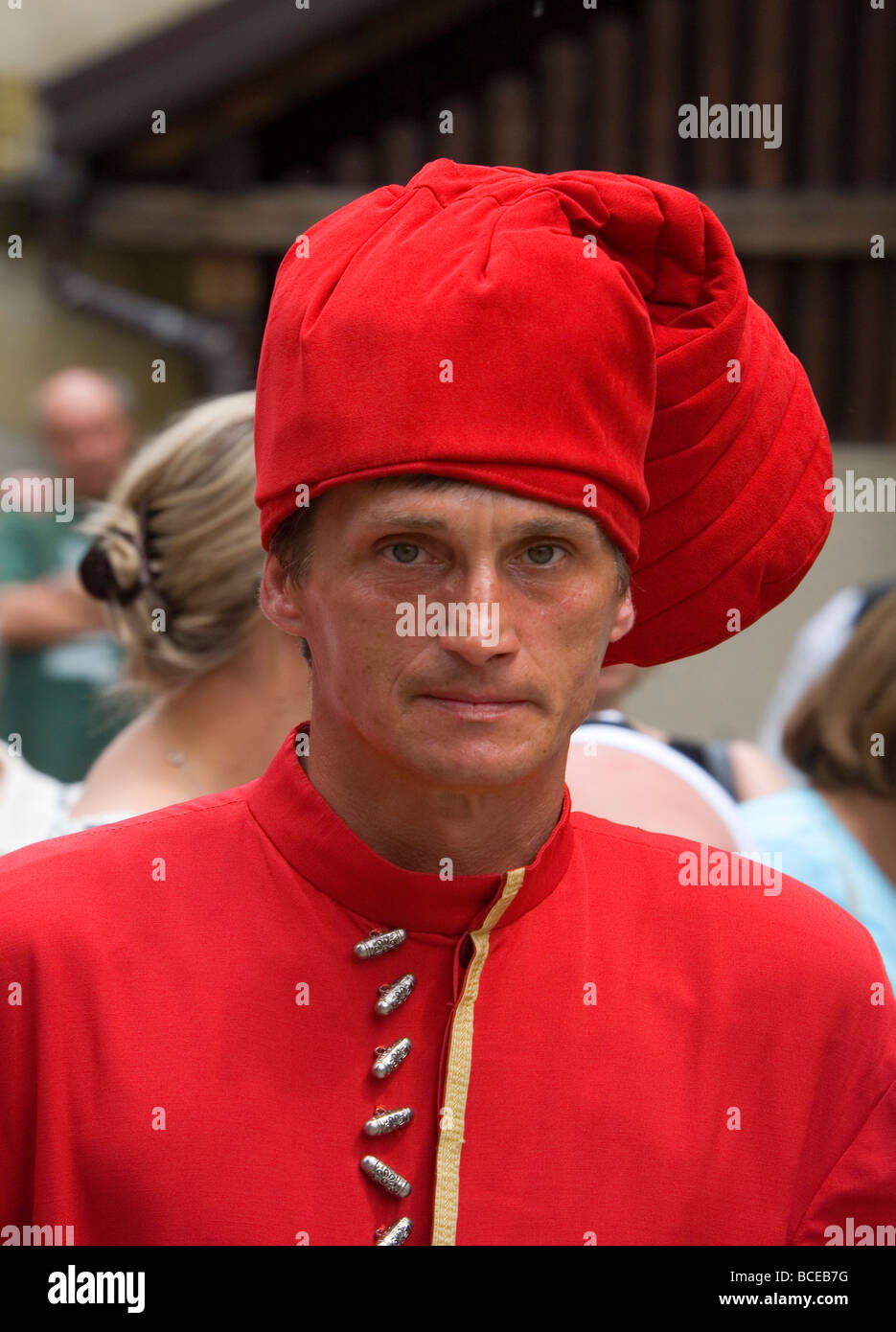 Poland Krakow Man in old costume Stock Photo - Alamy