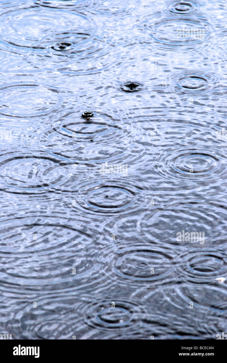 Raindrops falling onto water Stock Photo - Alamy
