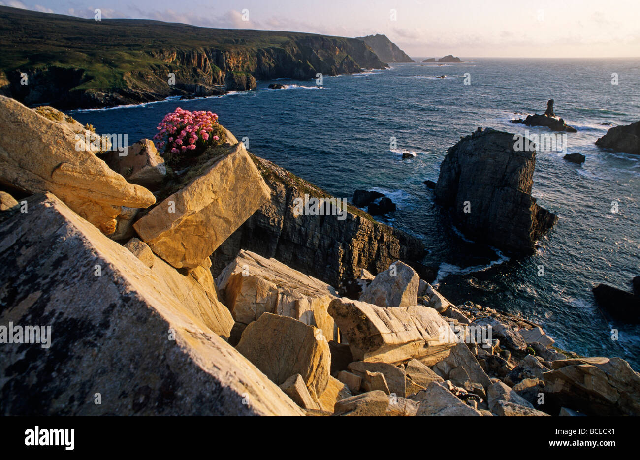 Ireland, Co. Donegal. Port Bay, Glen Head, Co. Donegal, Ireland Stock ...