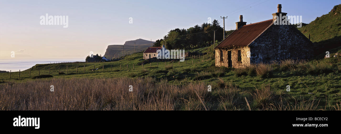 Panoramic view of traditional Scottish Highland cottages Stock Photo ...