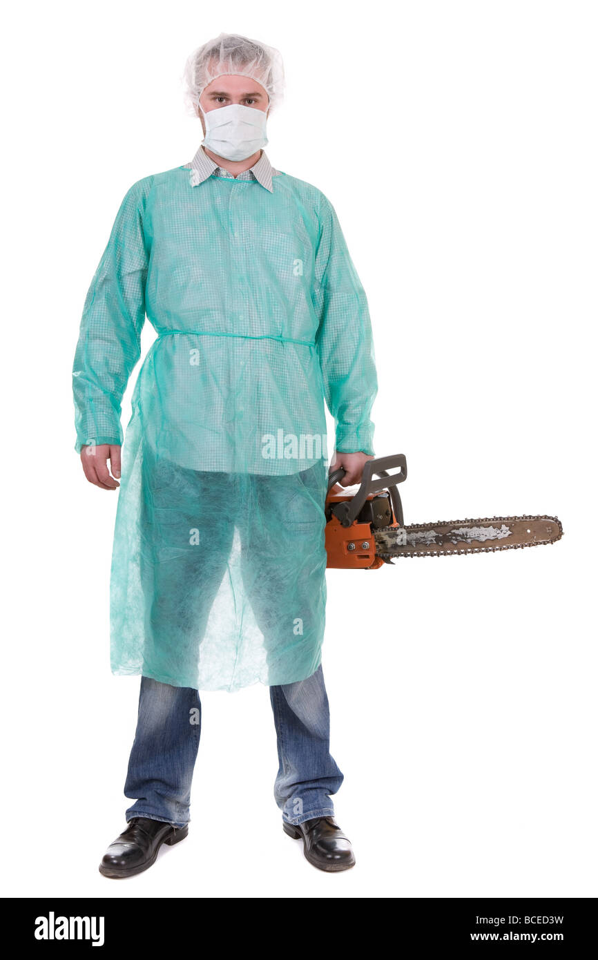Doctor with saw hi-res stock photography and images - Alamy