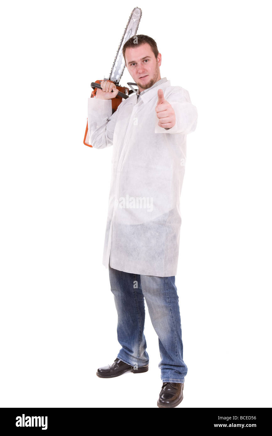Doctor with saw hi-res stock photography and images - Alamy
