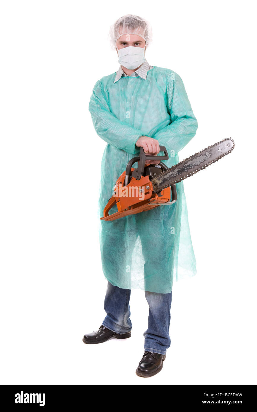 Doctor with saw hi-res stock photography and images - Alamy