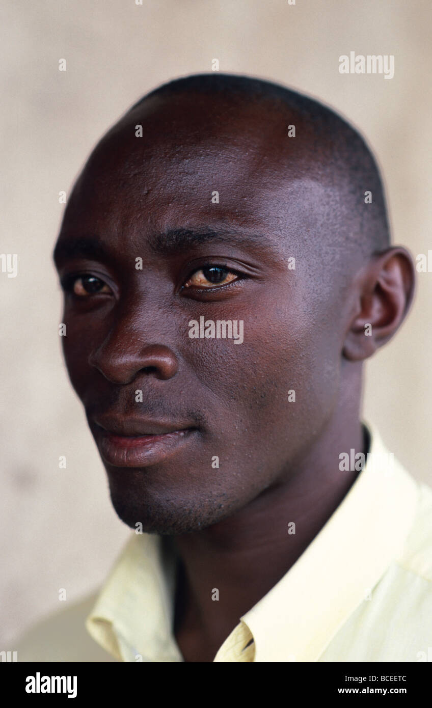 A portrait of an East African man in a business shirt Stock Photo - Alamy