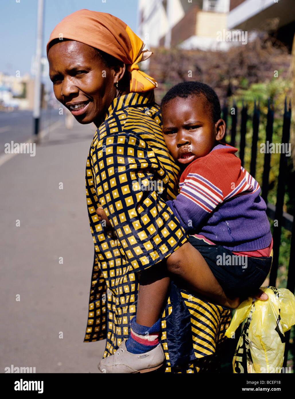 South Africa Johannesburg, Lady with child Stock Photo - Alamy
