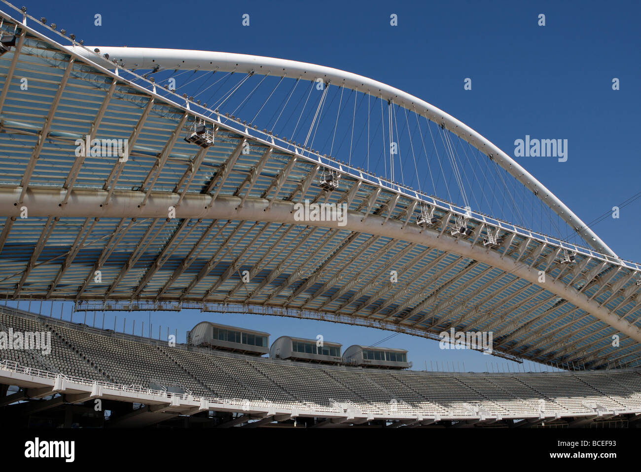 Olympic stadium with the roof designed from the architect Santiago ...