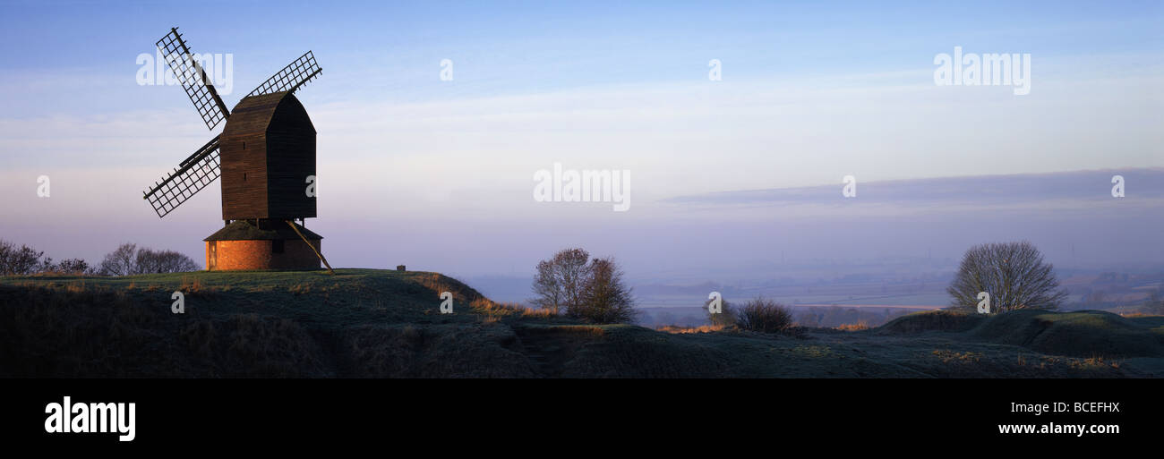 Windmill on a hilltop in the English countryside Stock Photo - Alamy