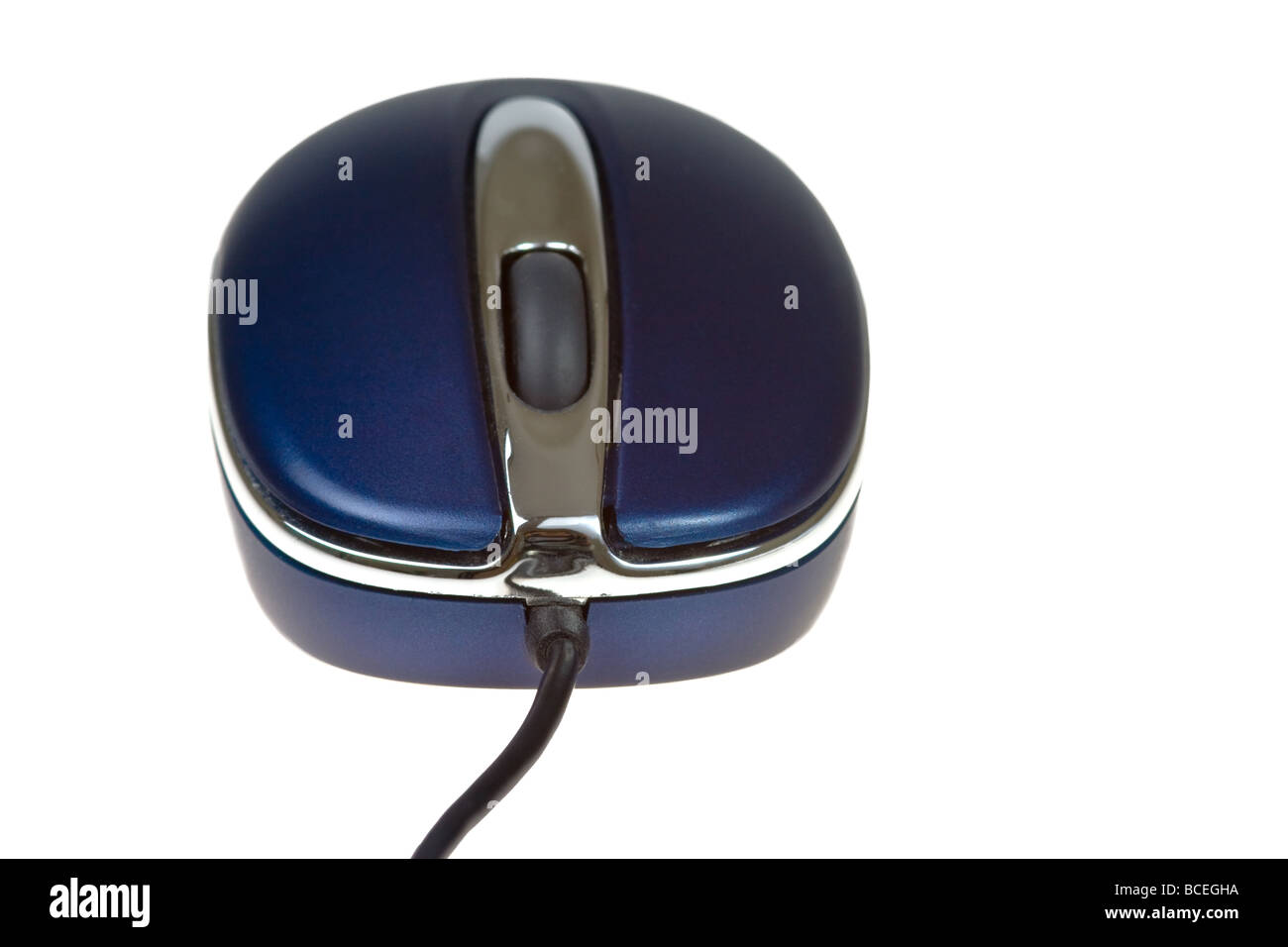 blue computer mouse on white background Stock Photo - Alamy