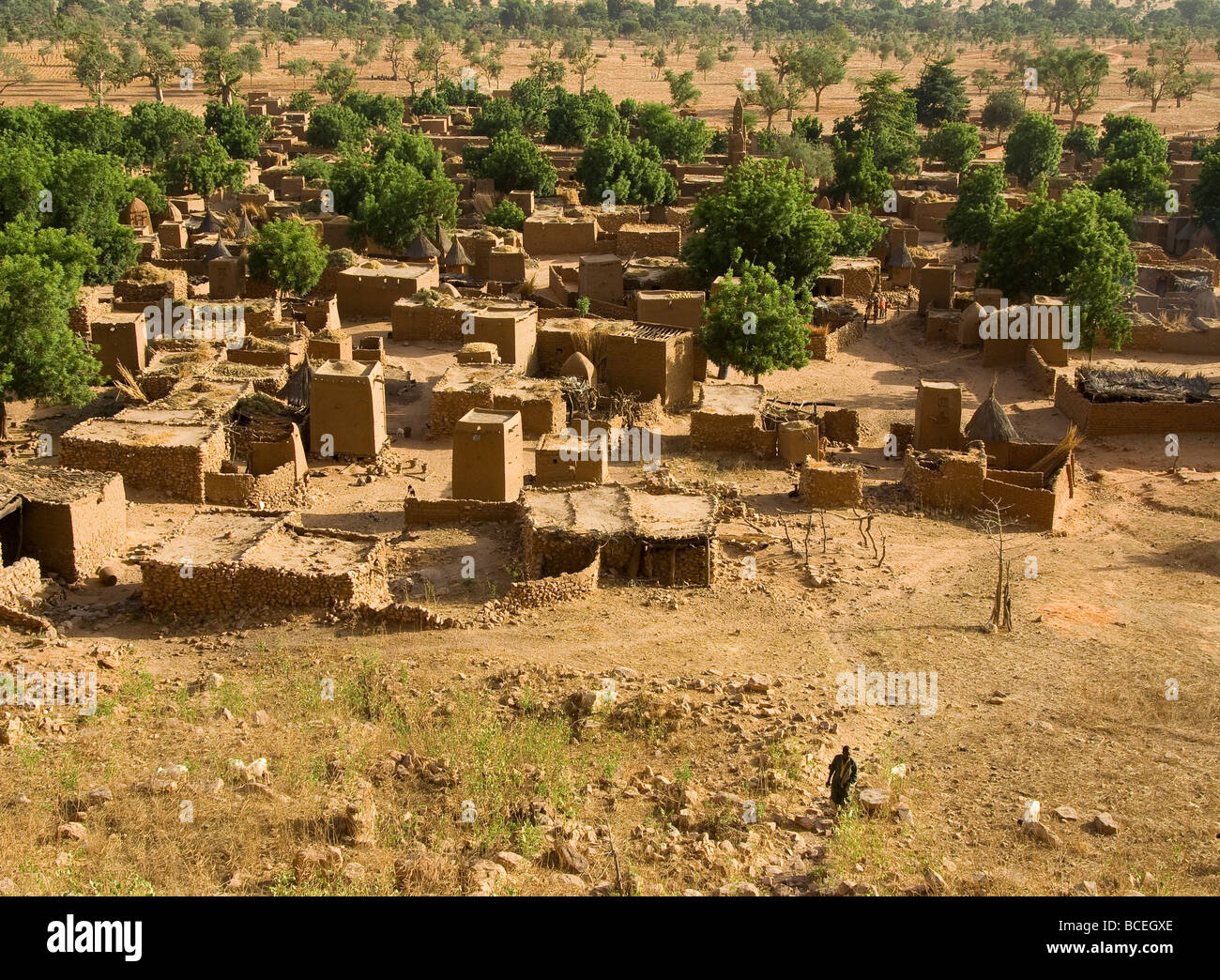 Mali. Sahel. Dogon Land. Village of Ende.Traditional architecture ...