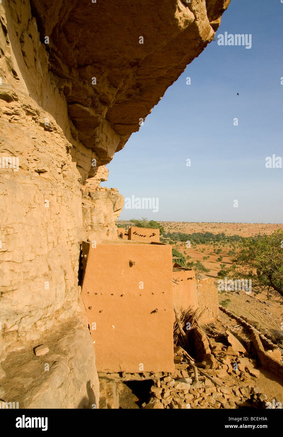 Mali. Sahel. Dogon Land. Village of Ende. Traditional architecture ...
