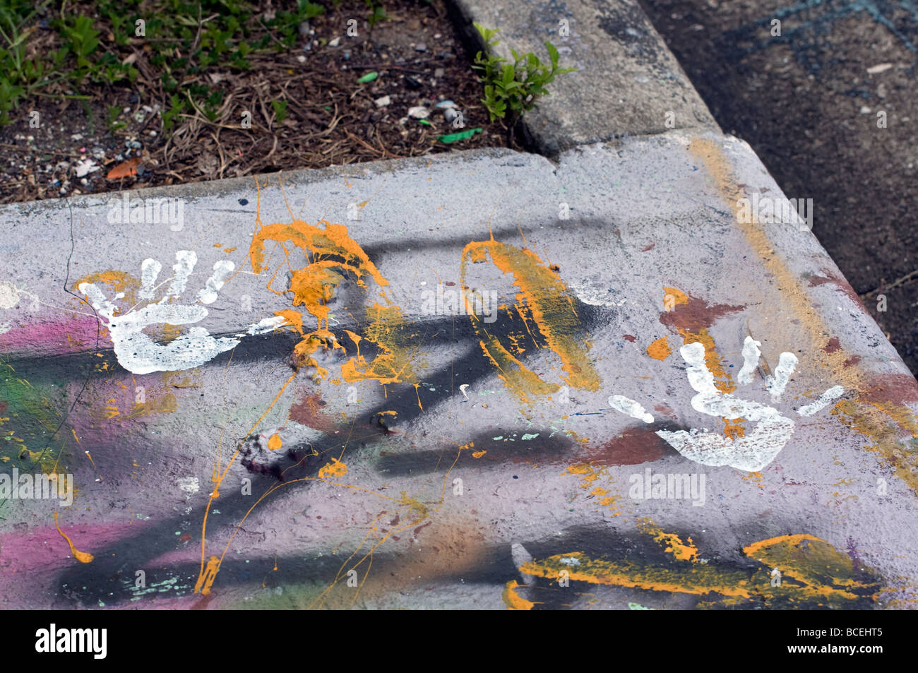 graffiti on sidewalk alongside "Graffiti Wall" Gainesville Florida's ...