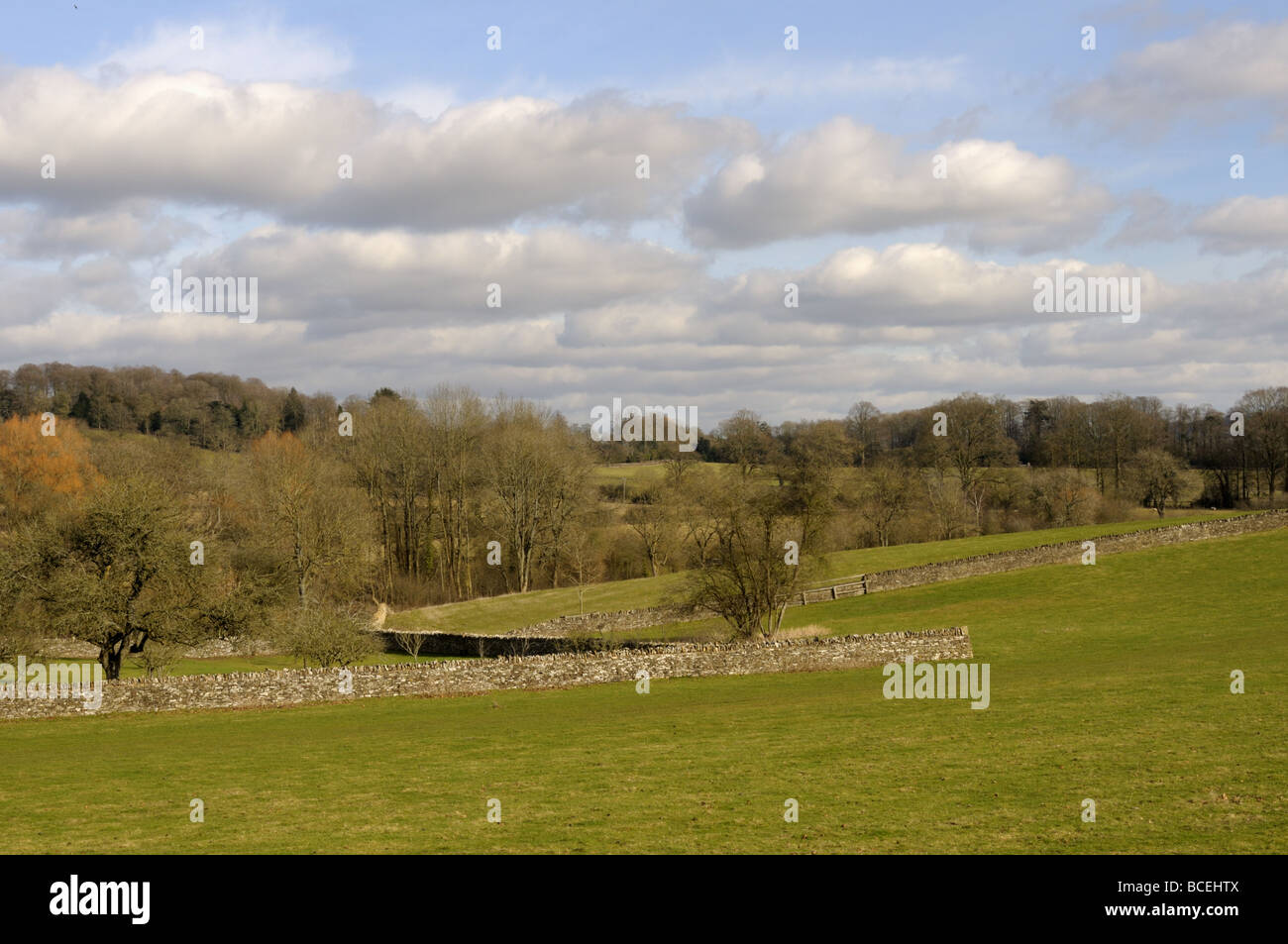 Fields with dry stone walls Stock Photo - Alamy
