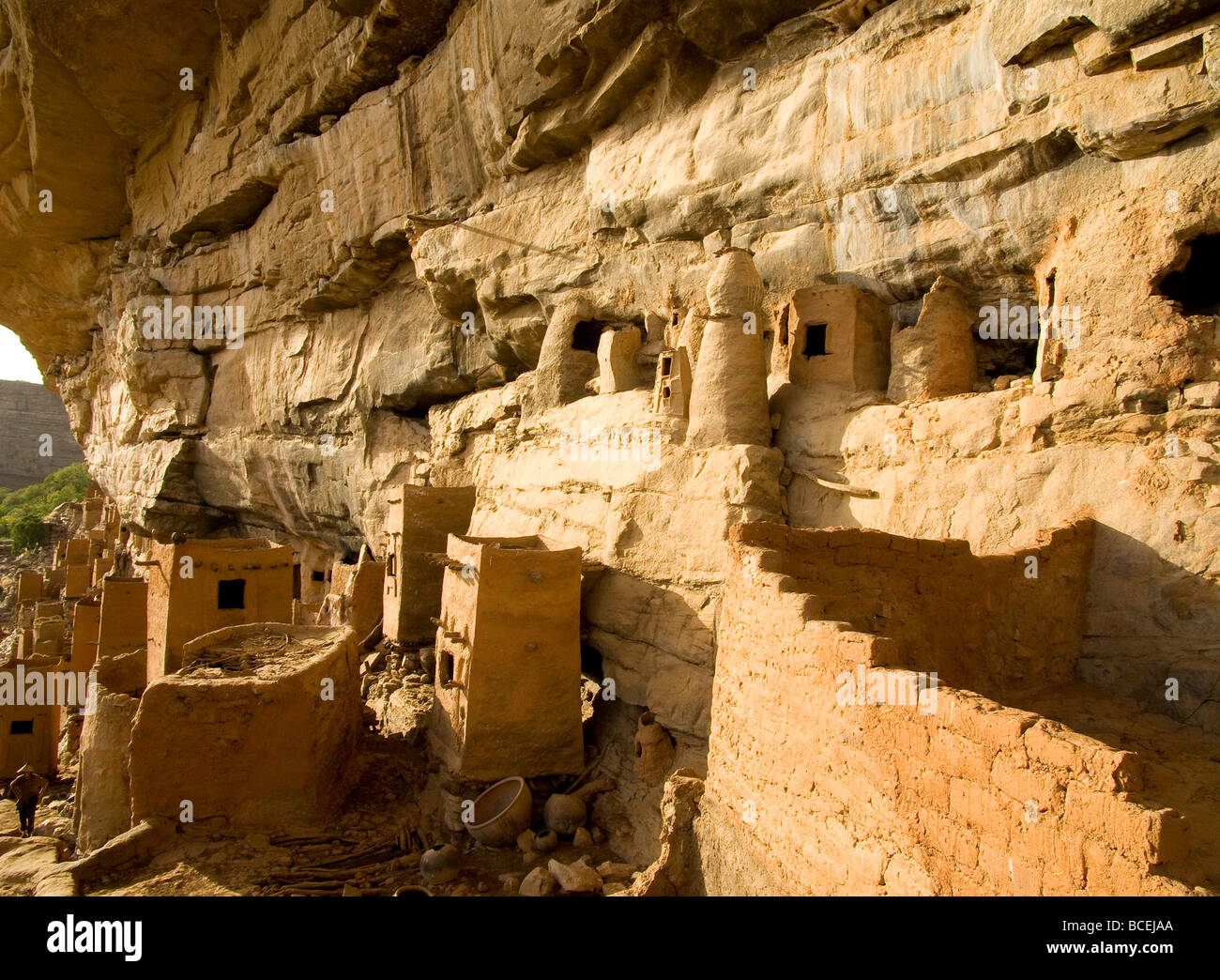Mali. Sahel. Dogon Land. Village of Ende. Traditional architecture ...