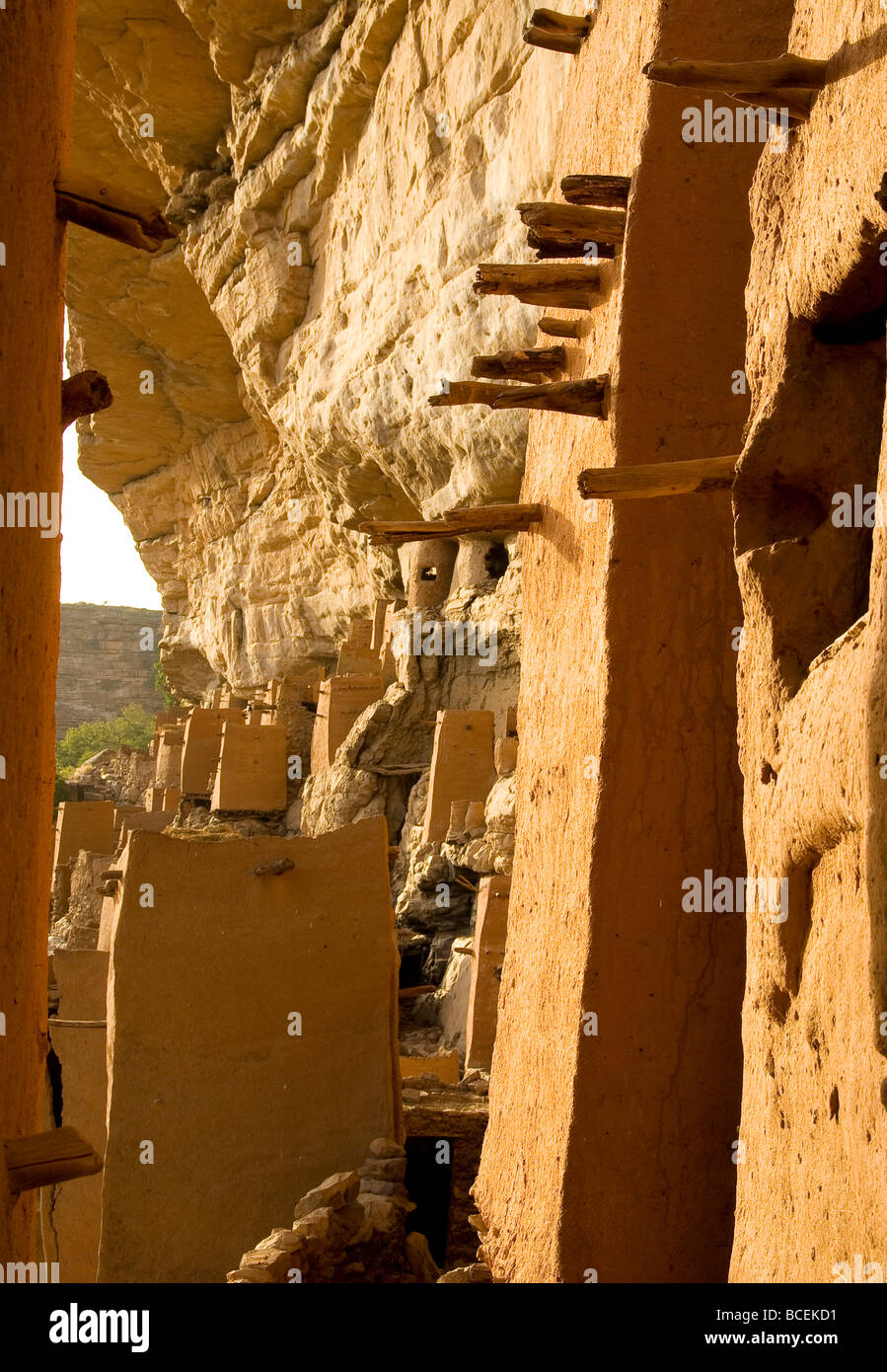 Mali. Sahel. Dogon Land. Village of Ende. Traditional architecture ...