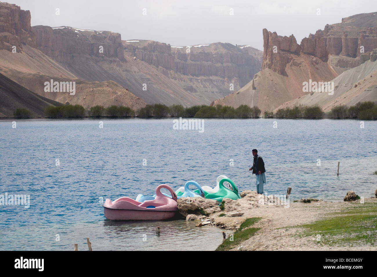 Swan-shaped pedalos, an unexpected sight on Afghanistan's Band-e Amir ...