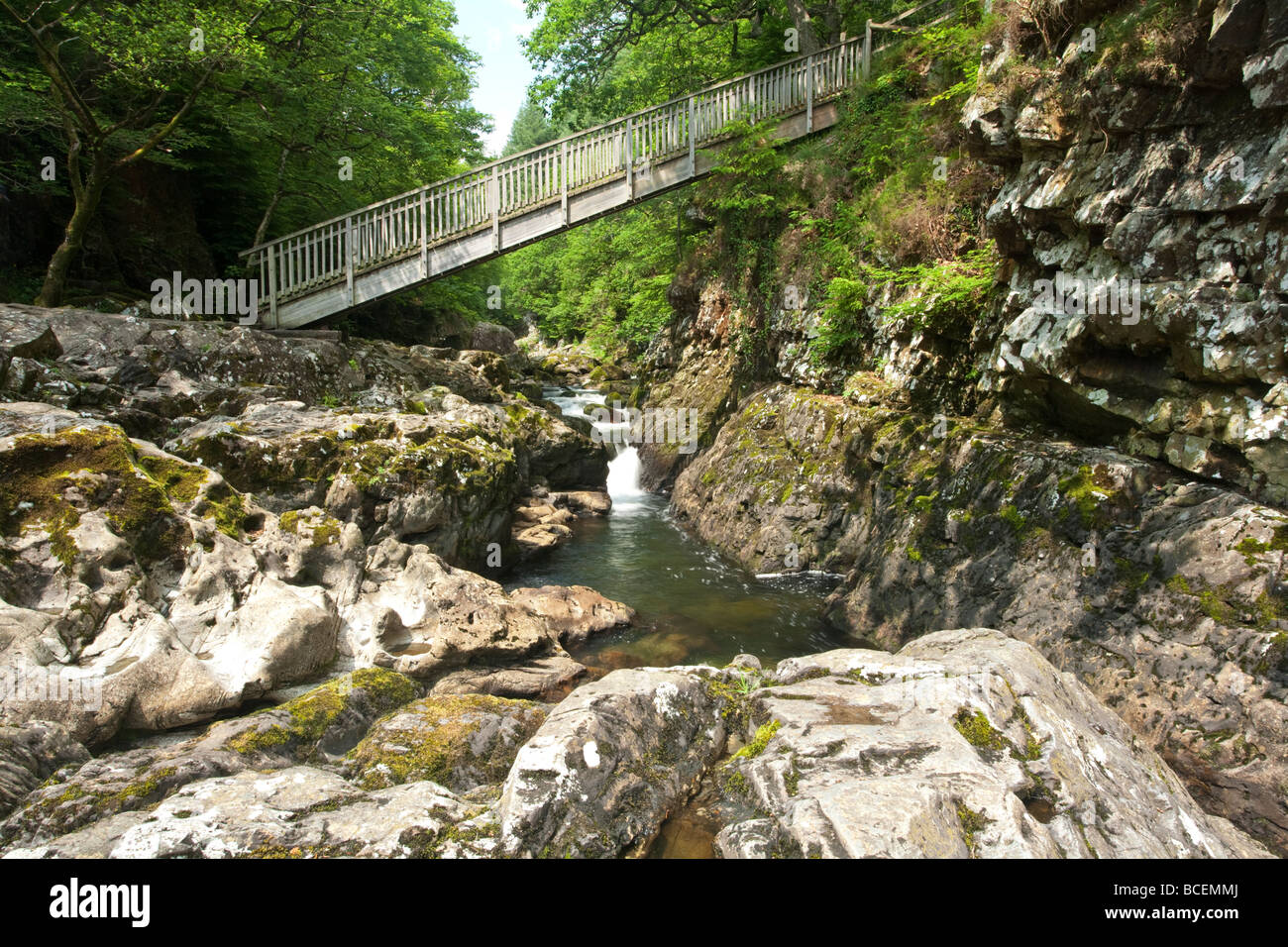 The Afon LLugwn at the Miners Bridge near Betws-y-Coed, Snowdonia ...