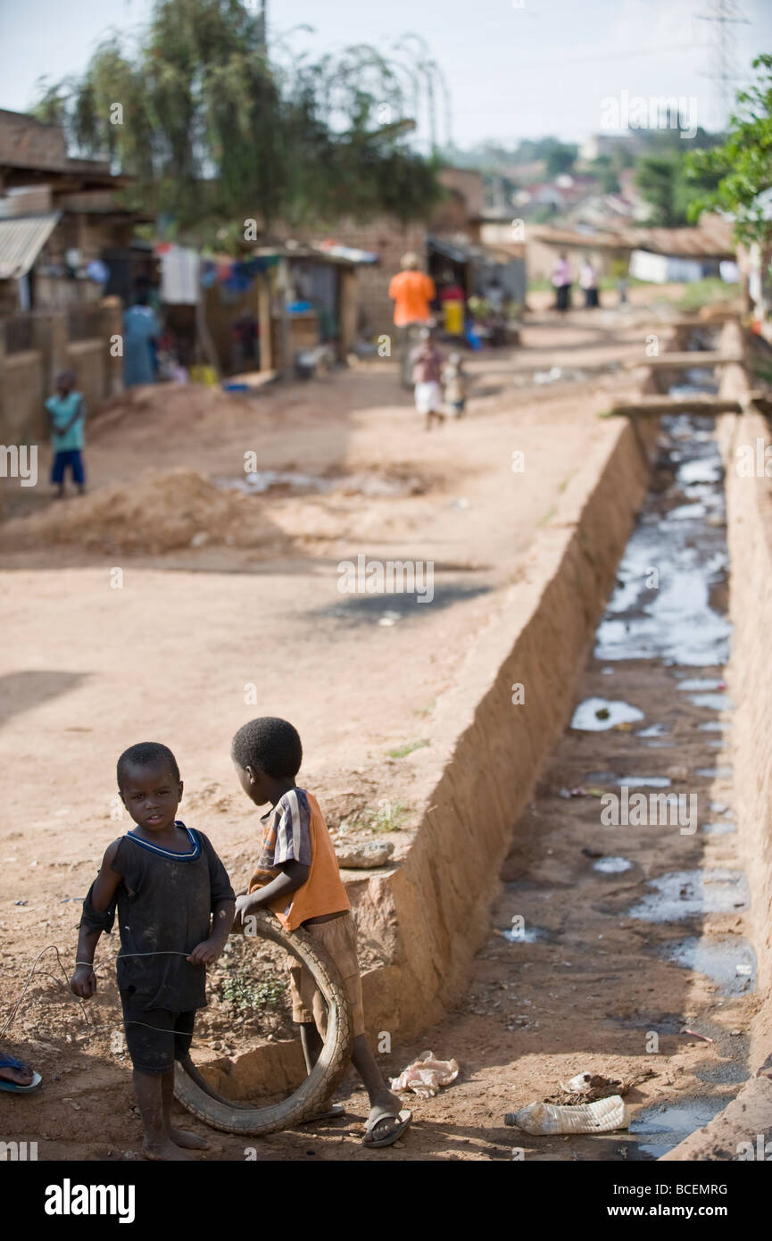 Drainage ditch in ugandan slum hi-res stock photography and images - Alamy