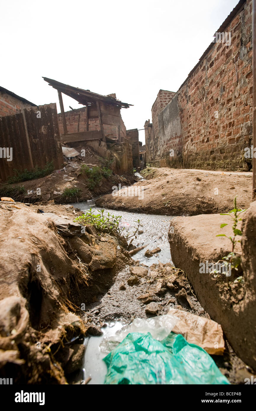 Drainage ditch in african slum Stock Photo - Alamy