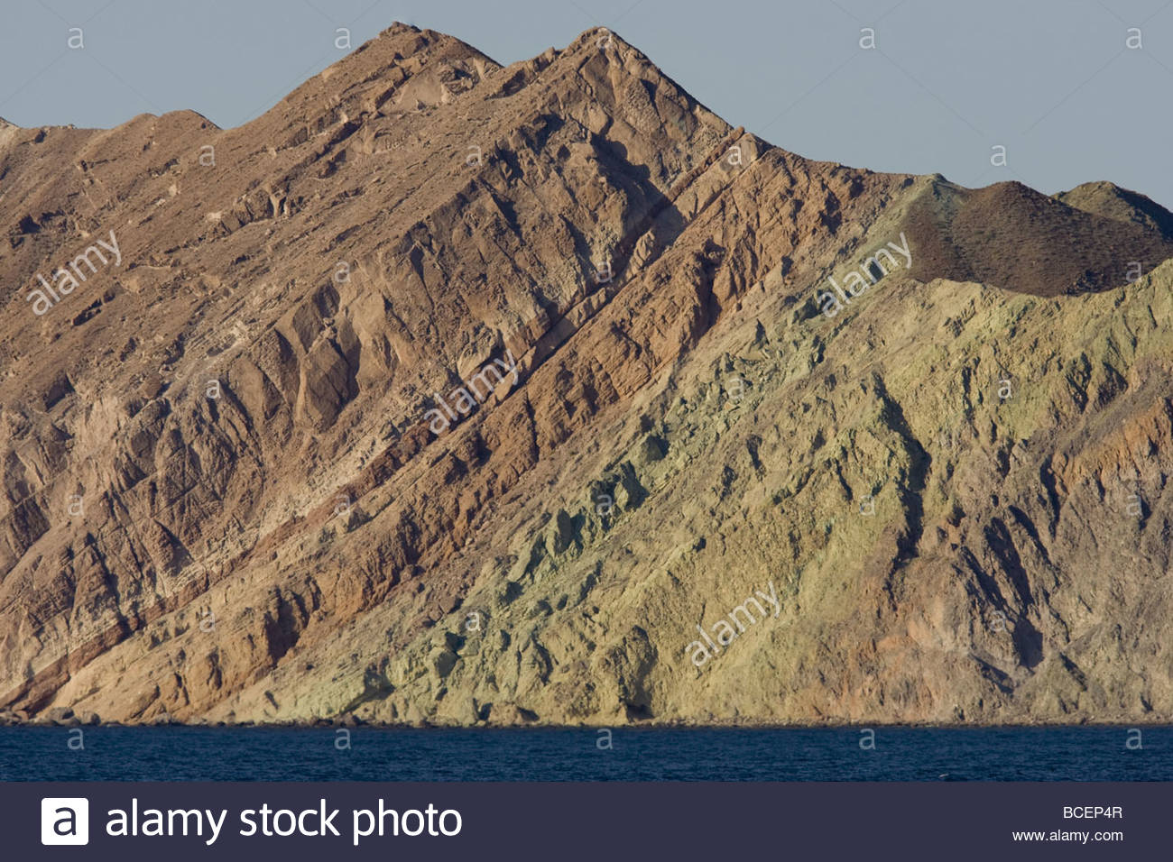 Volcanic rock formations on the Angel de la Guarda Island in Mexico ...