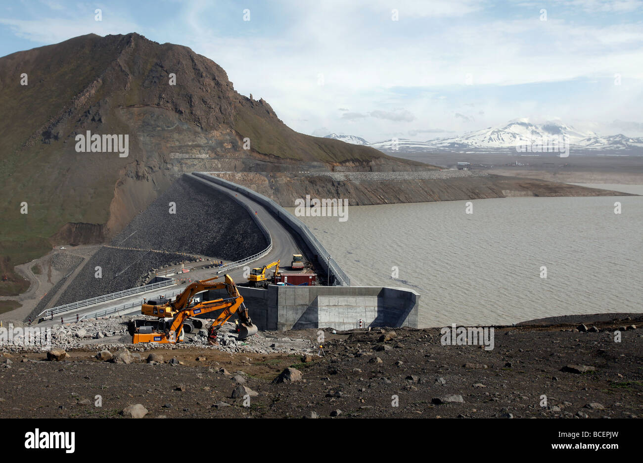 Construction at Kárahnjúkar, hydroelectric dam project, Iceland Stock ...