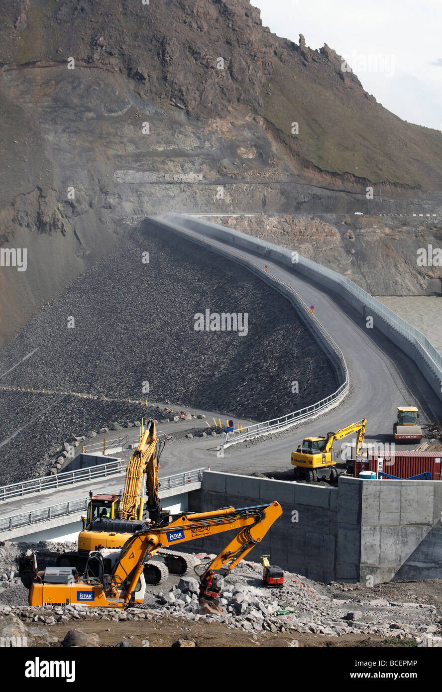 Construction at Kárahnjúkar, hydroelectric dam project, Iceland Stock ...