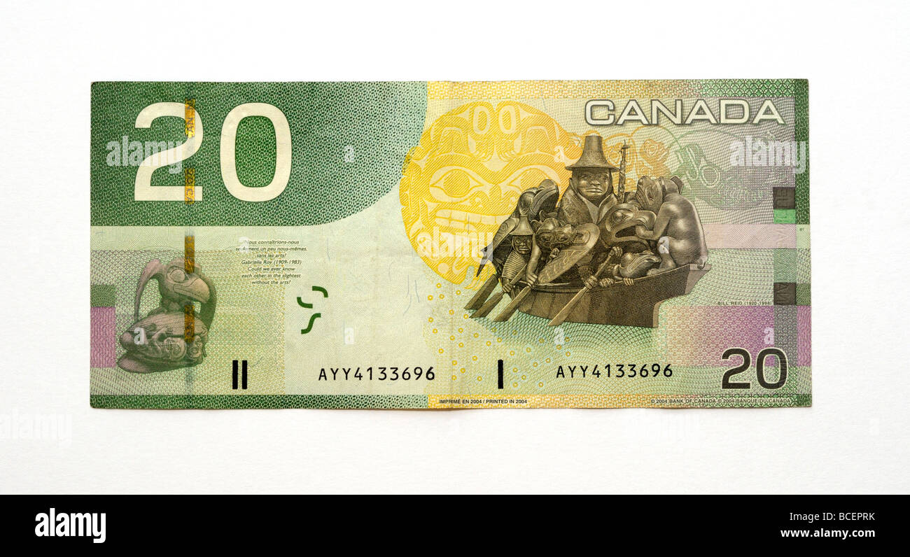 Canadian Money 20 Dollar Bill