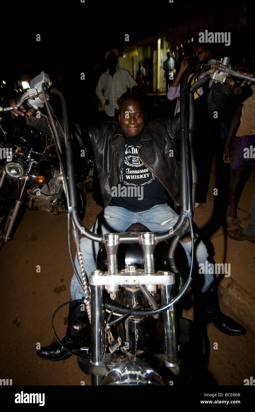 African motorbike gang in downtown Jinja Uganda Stock Photo - Alamy