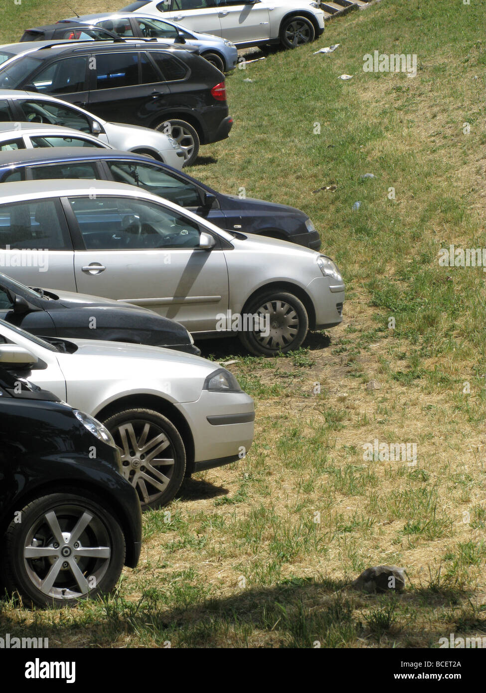 Row of luxury cars in car park hi-res stock photography and images - Alamy