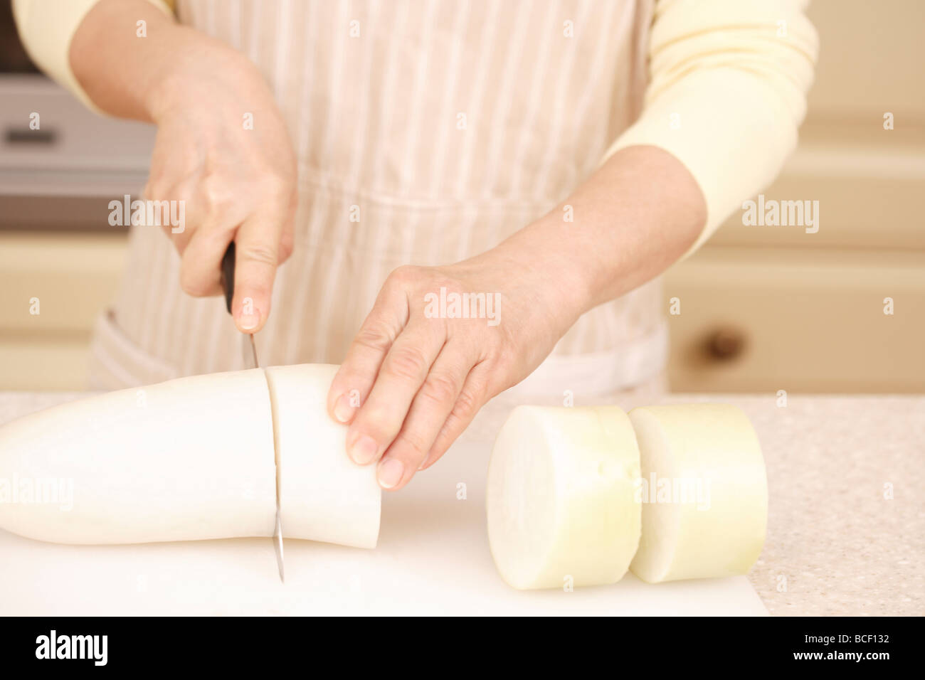 Human Hand cutting vegetables Stock Photo - Alamy