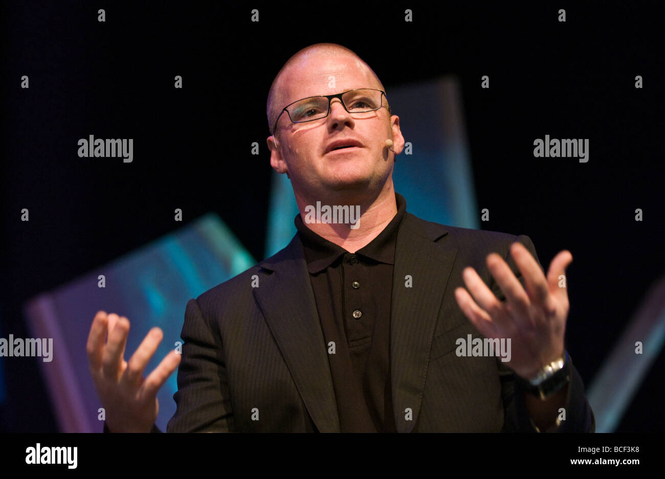 Chef Heston Blumenthal pictured at Hay Festival 2009 Stock Photo - Alamy
