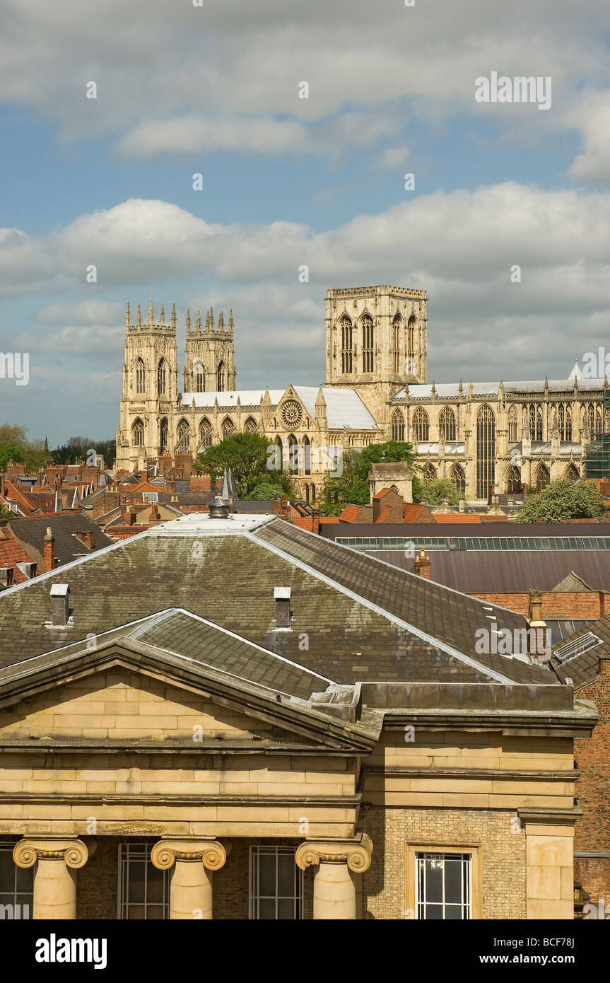 View of Central Methodist Church with York Minster in the background ...