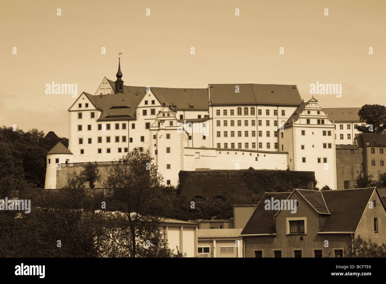 Germany, Saxony, Colditz castle, site of famous WW2 POW prison camp ...
