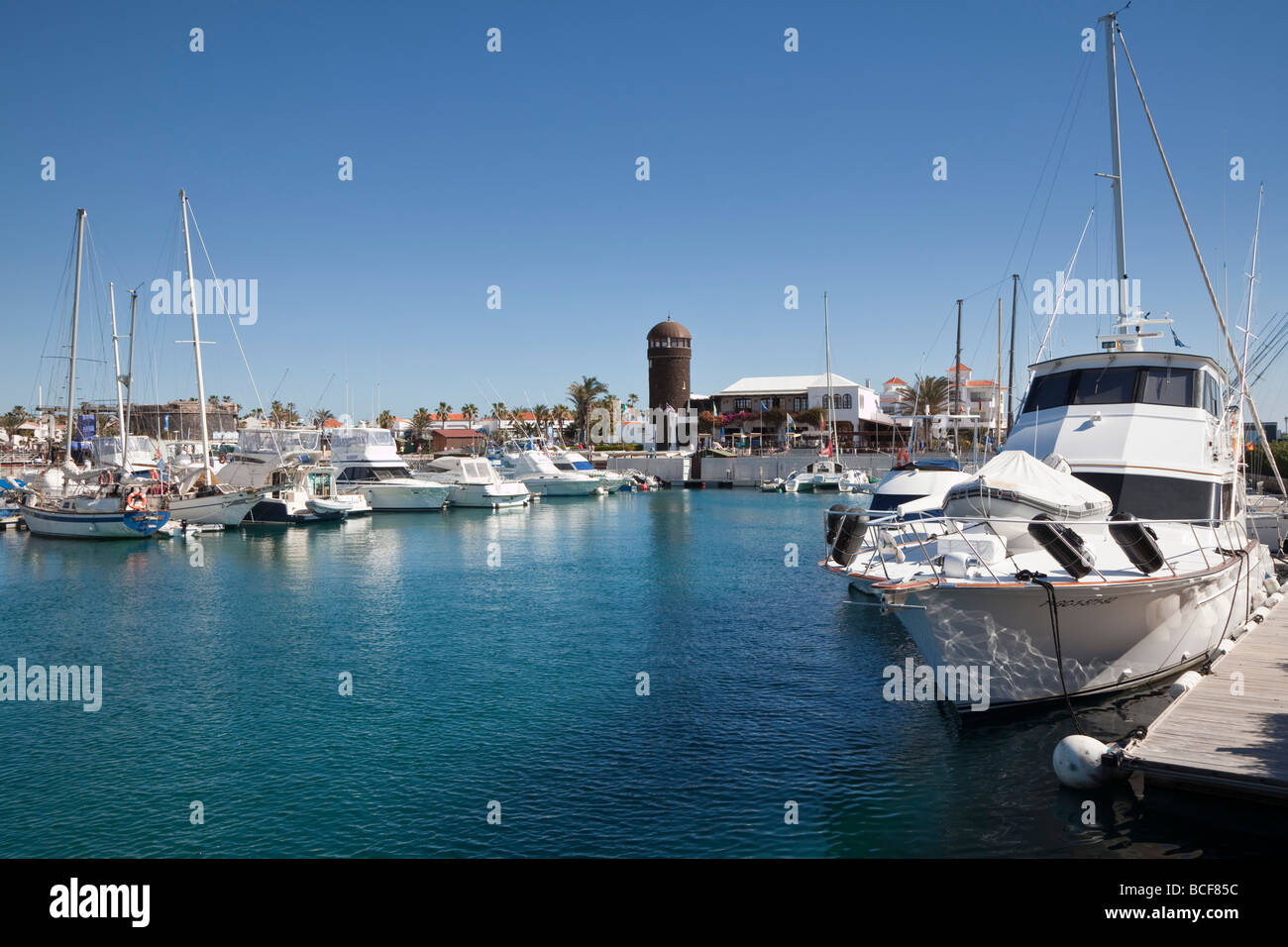 Marina, Fuste de Caleta (Costa Caleta), Fuerteventura, Canary Islands ...