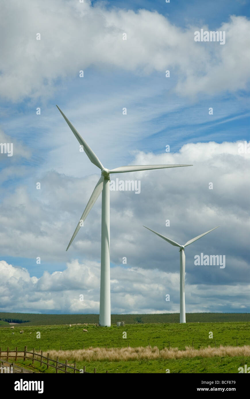 Dun Law wind farm at Soutra Midlothian nr Edinburgh Scotland Stock ...