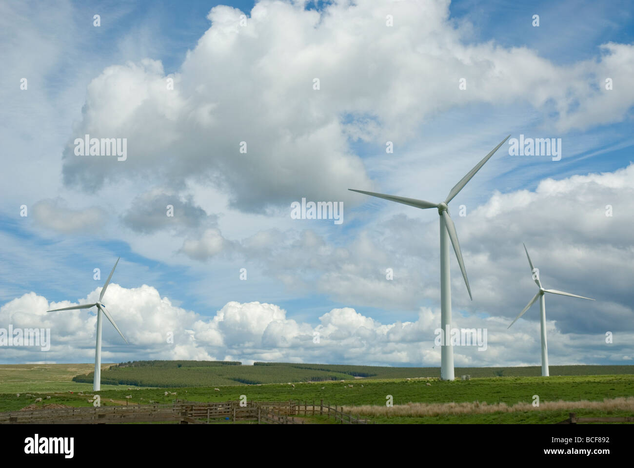 Dun Law wind farm at Soutra Midlothian nr Edinburgh Scotland Stock ...