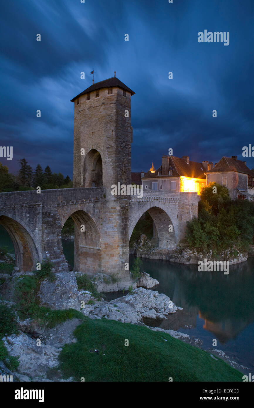 Fortified Bridge over the Gave de Pau, Orthez, Pyrenees-Atlantiques ...