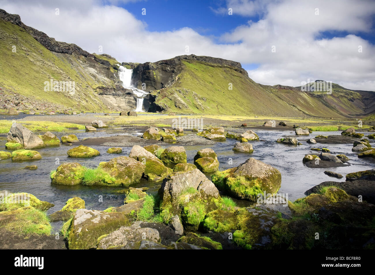Ofaerufoss Waterfall, Eldgja, Iceland Stock Photo - Alamy