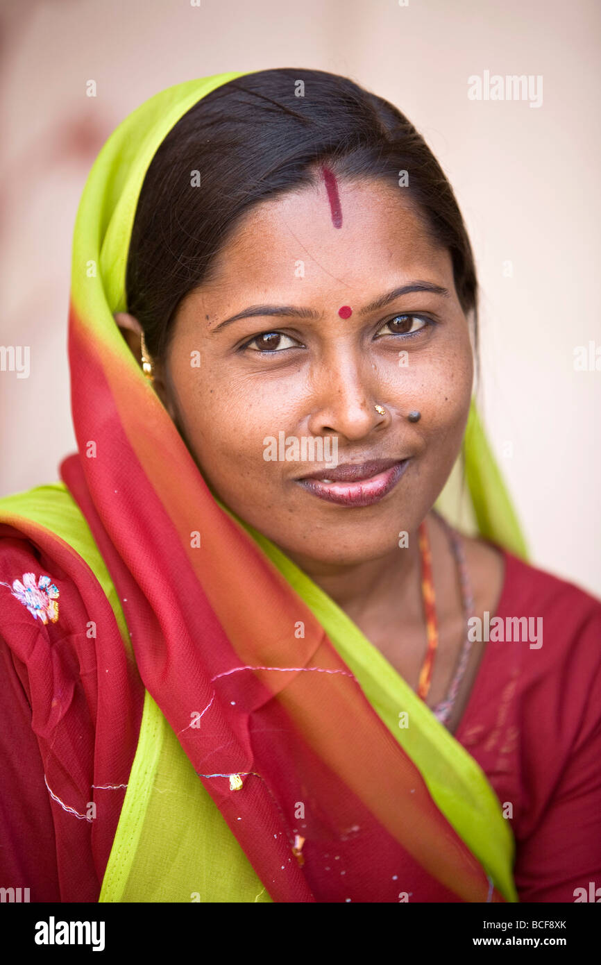 Portrait of Young Woman, Amber Fort, Jaipur, Rajasthan, India Stock ...