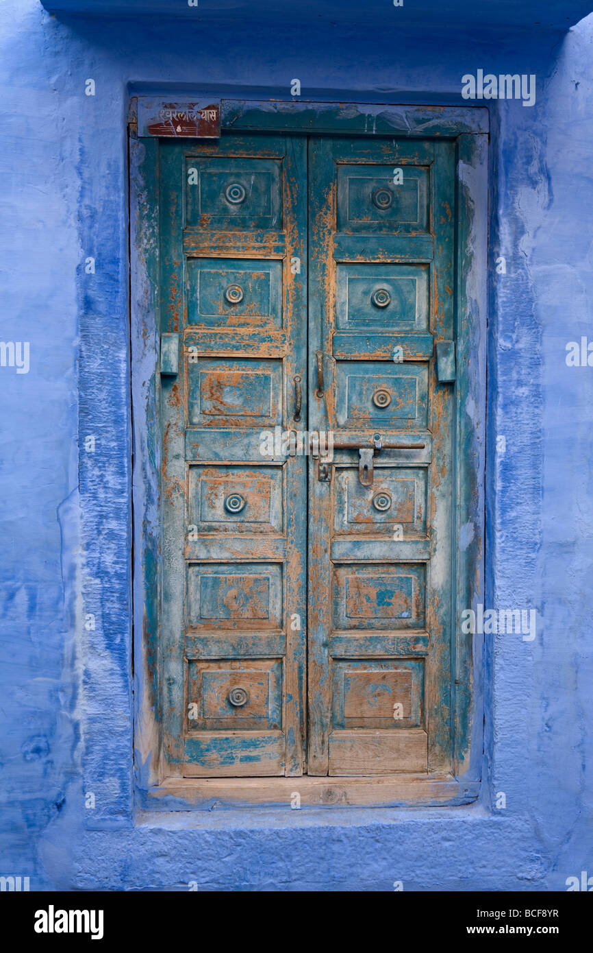 Traditional Blue Architecture, Jodhpur, Rajasthan, India Stock Photo ...