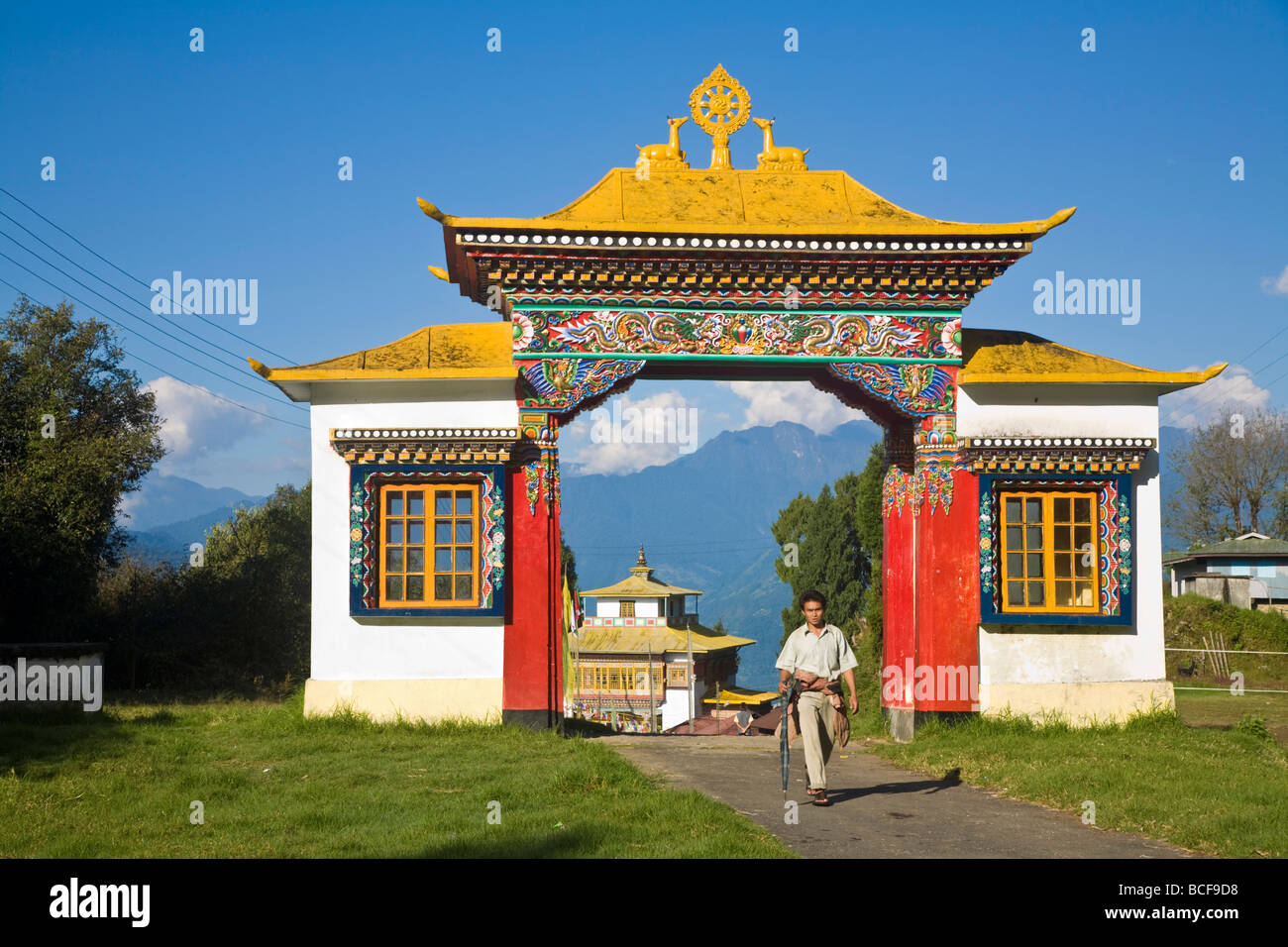India, Sikkim, Ravangla (Rabongla), Ralang, Old Ralang Gompa Stock ...
