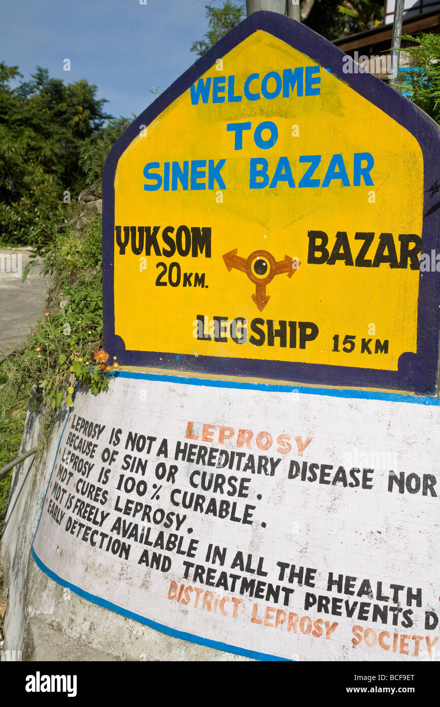 India, Sikkim, Tashiding, Sign post Stock Photo - Alamy
