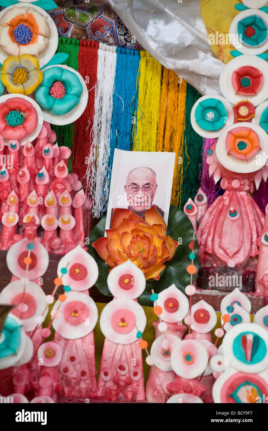 India, Sikkim, Yuksom - Yuksam, Kathok Wodsallin Gompa, Butter ...