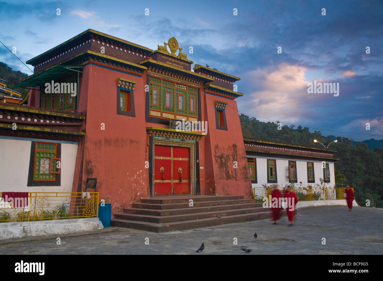 India, Sikkim, Gangtok, Rumtek Gompa Complex, Entrance to main ...