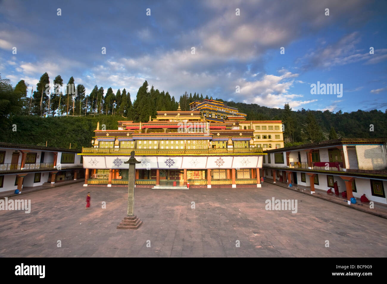 India, Sikkim, Gangtok, Rumtek Gompa Complex, Main monastery building ...